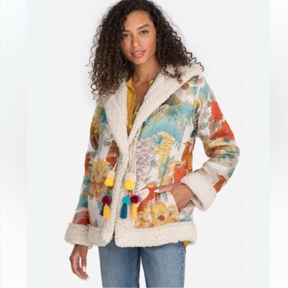 Johnny Was | Jackets & Coats | Johnny Was Biya Peony Jacquard Coat ...